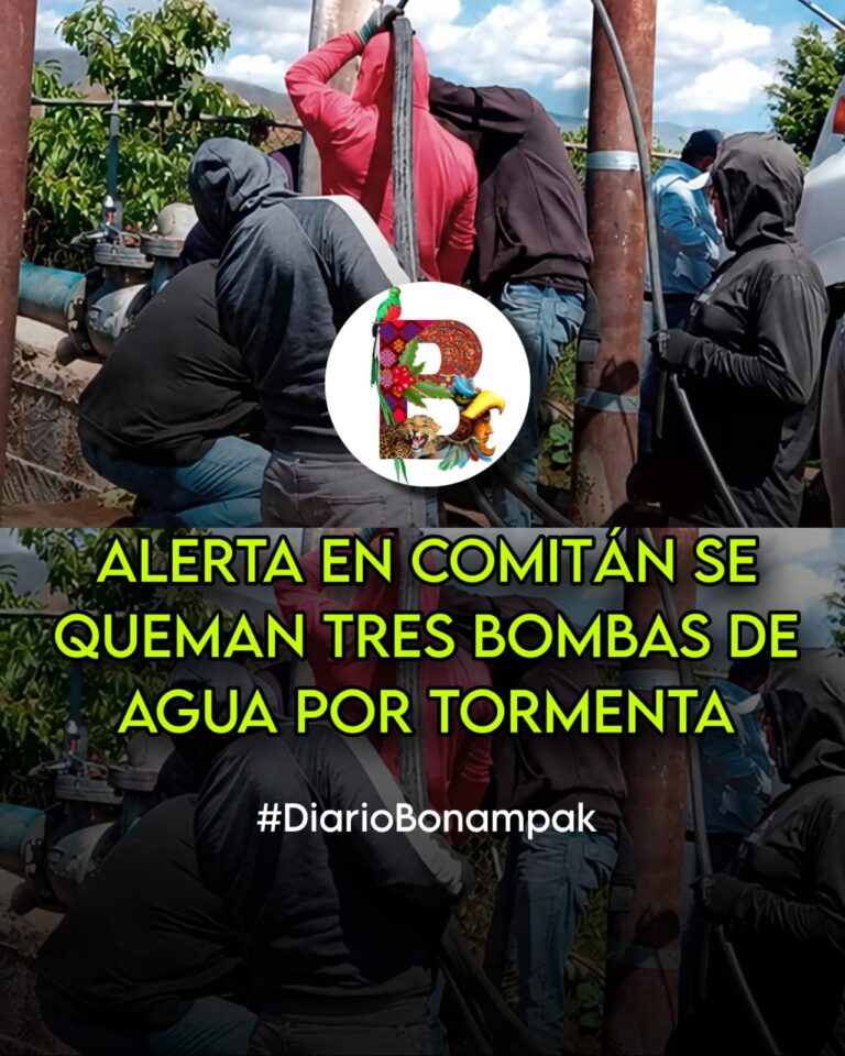 ALERTA EN COMITÁN SE QUEMAN TRES BOMBAS DE AGUA POR TORMENTA